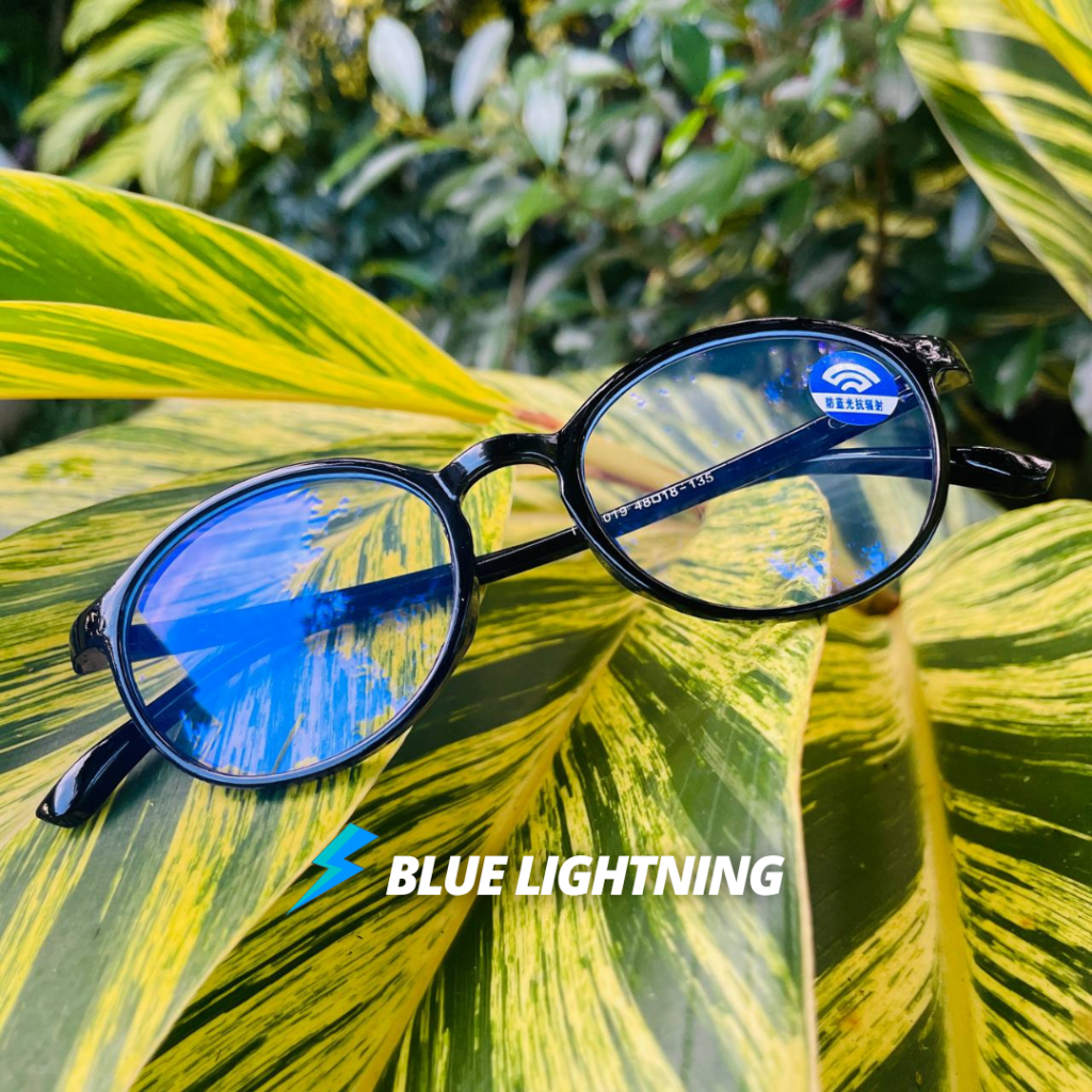 Shop Round Glasses - Blue Lightning